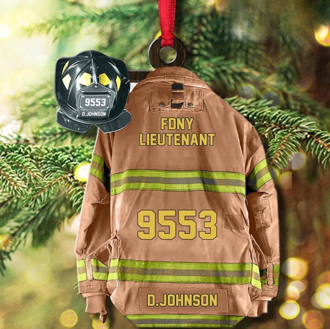 Personalized Firefighter Christmas Ornament Custom Name - Etsy