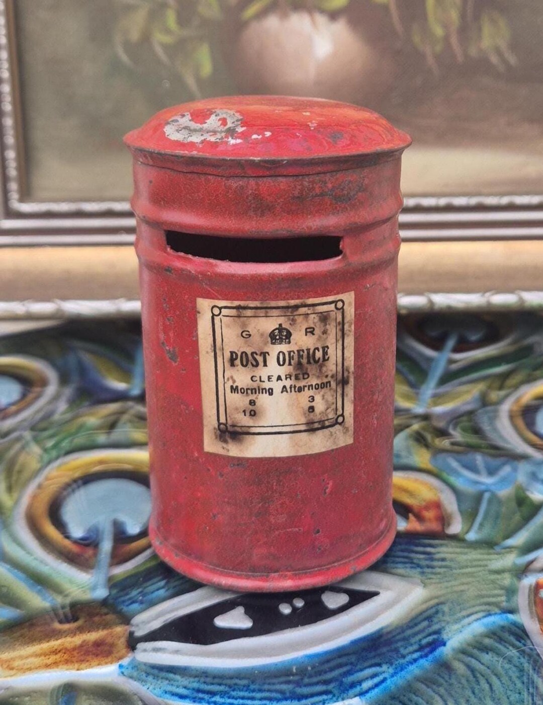 RARE 1930's George V SEALED Post Office Postbox Moneybox Tin - 1930's ...
