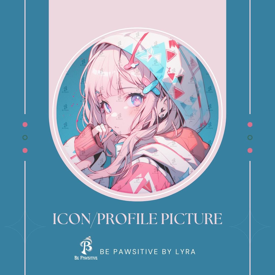 LIMITED Premade Icon/pfp | Pastel Cute Cyberpunk Anime Girl, Vaporwave ...
