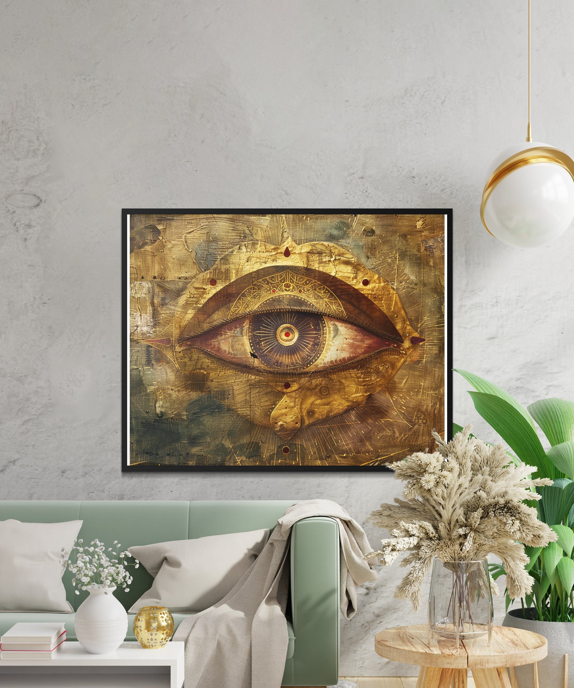 Mystical Eye Wall Art, Bohemian Decor, Abstract Eye Print, Spiritual ...