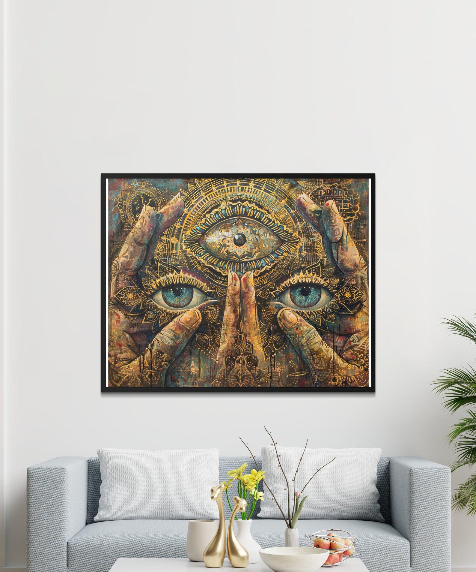 Mystical Eye Art Digital Download, Intricate Mandala Design, Third Eye ...