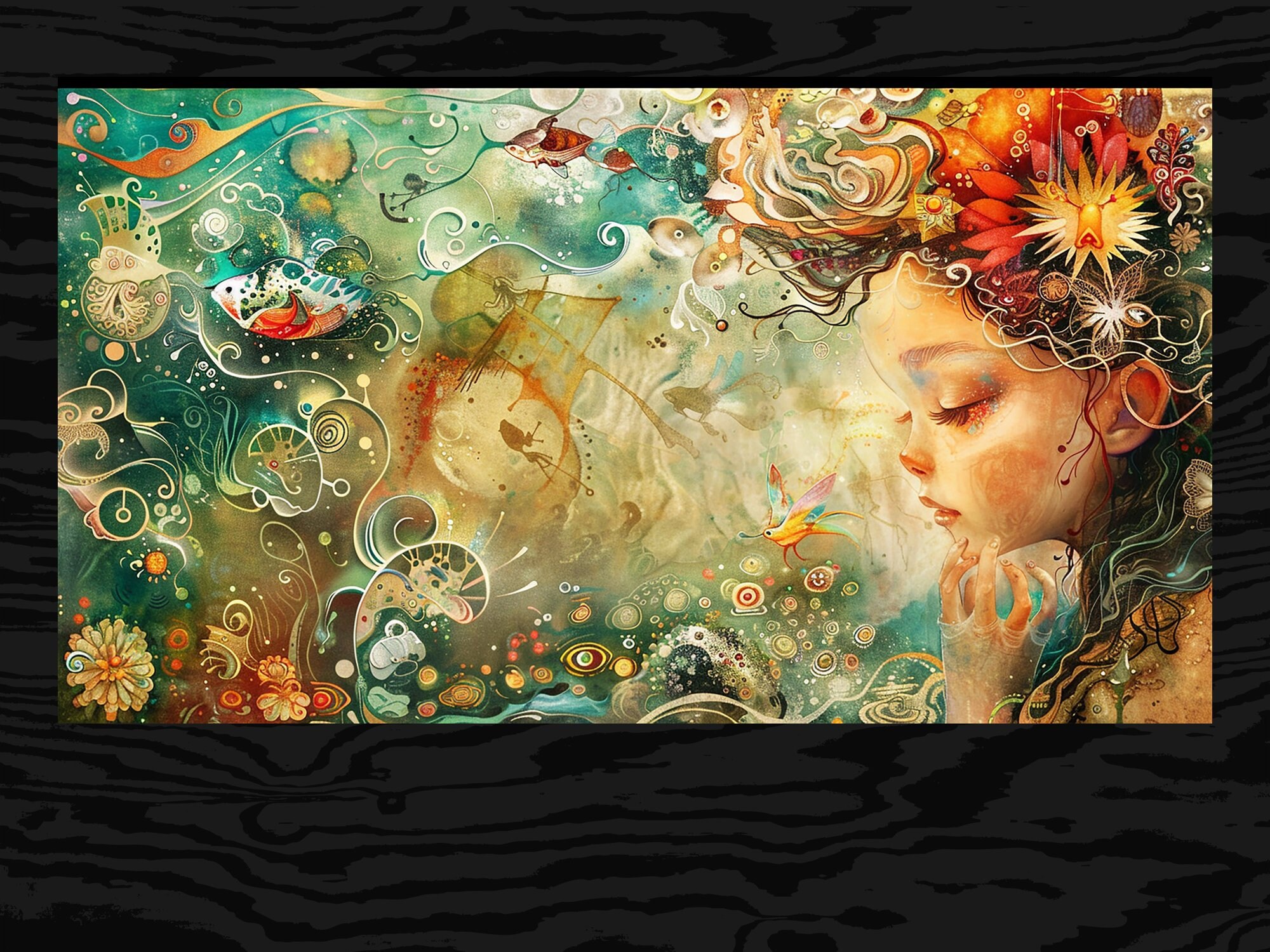 Whimsical Fantasy Art Digital Download, Surreal Dreamlike Female ...