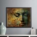 Abstract Face Wall Art, Cracked Texture Portrait, Unique Artistic Print ...