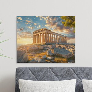 Ancient Greek Parthenon Digital Download, Sunset Acropolis Athens Wall ...
