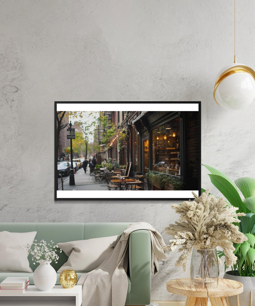 Cozy Urban Cafe Street Scene Print, Cityscape Photography for Wall Art ...