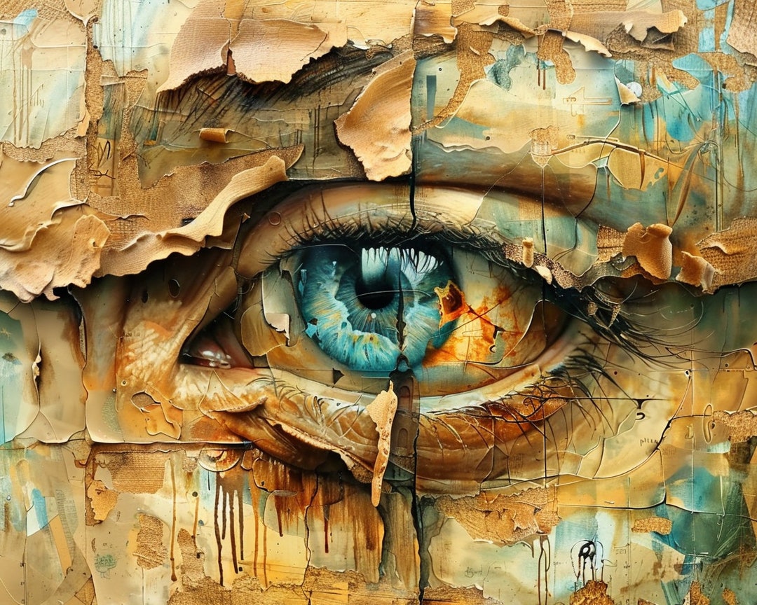 Abstract Eye Wall Art, Unique Blue Eye Canvas Print, Modern Eye Artwork ...