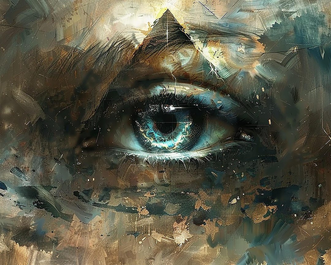 Mystical Eye Digital Art Print, Abstract Eye Wall Art, Surrealism ...