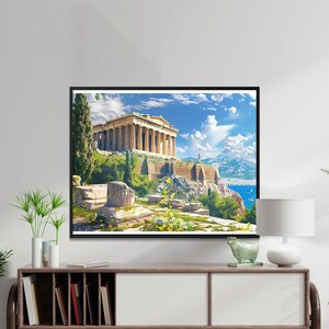 Ancient Greek Architecture Digital Art, Parthenon Acropolis Print ...