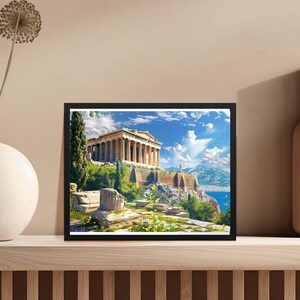 Ancient Greek Architecture Digital Art, Parthenon Acropolis Print ...