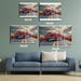 Vintage Red Car Digital Download, Classic Car Art Print, Retro ...