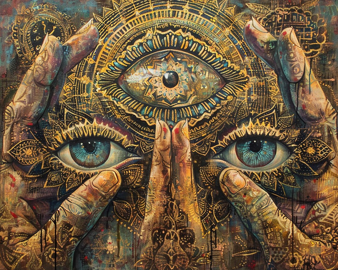 Mystical Eye Art Digital Download, Intricate Mandala Design, Third Eye ...