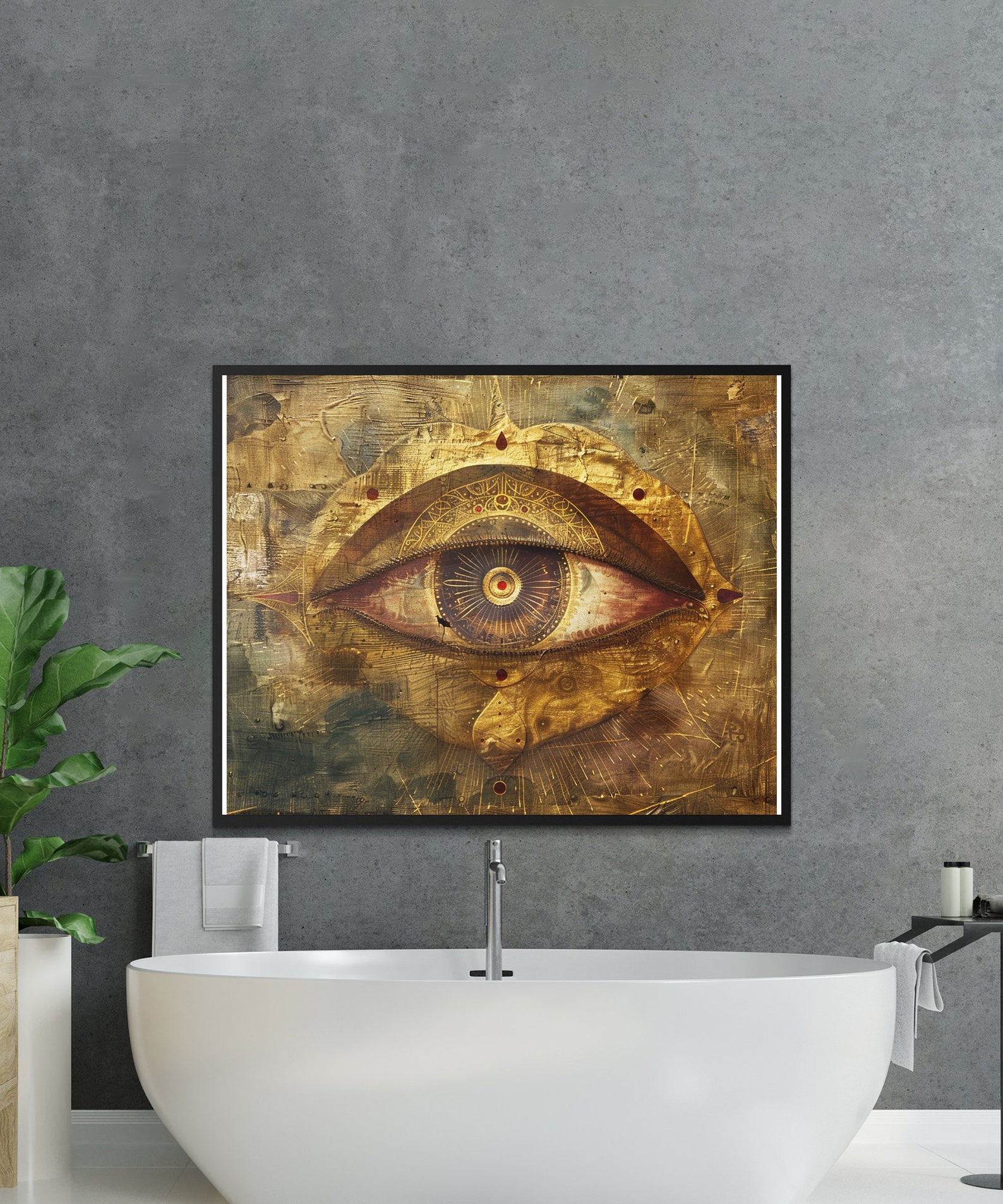 Mystical Eye Wall Art, Bohemian Decor, Abstract Eye Print, Spiritual ...