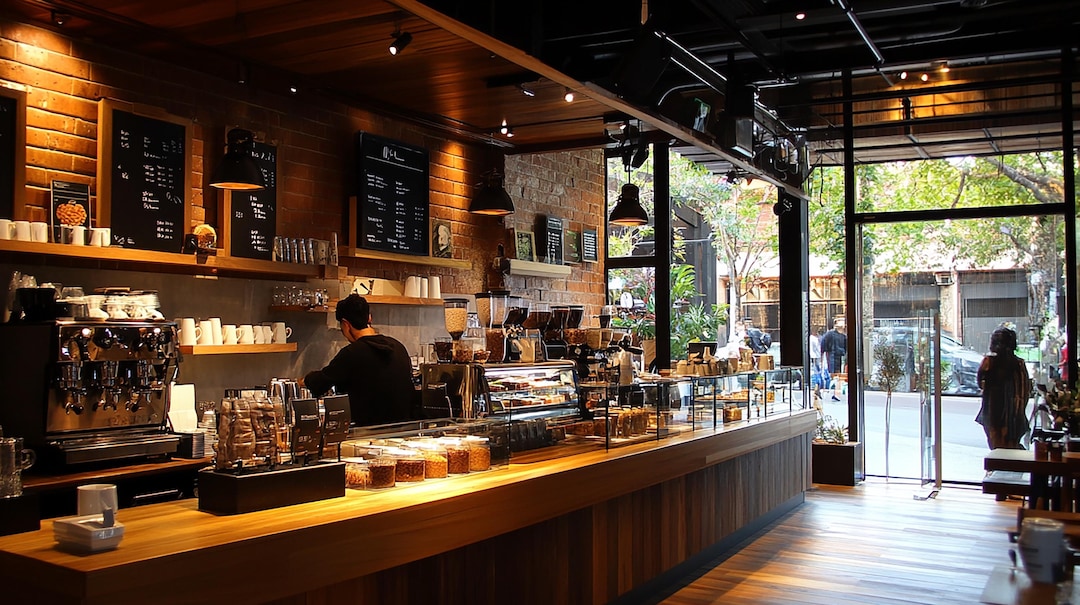 Cozy Coffee Shop Scene Digital Download, High-resolution Coffeehouse ...