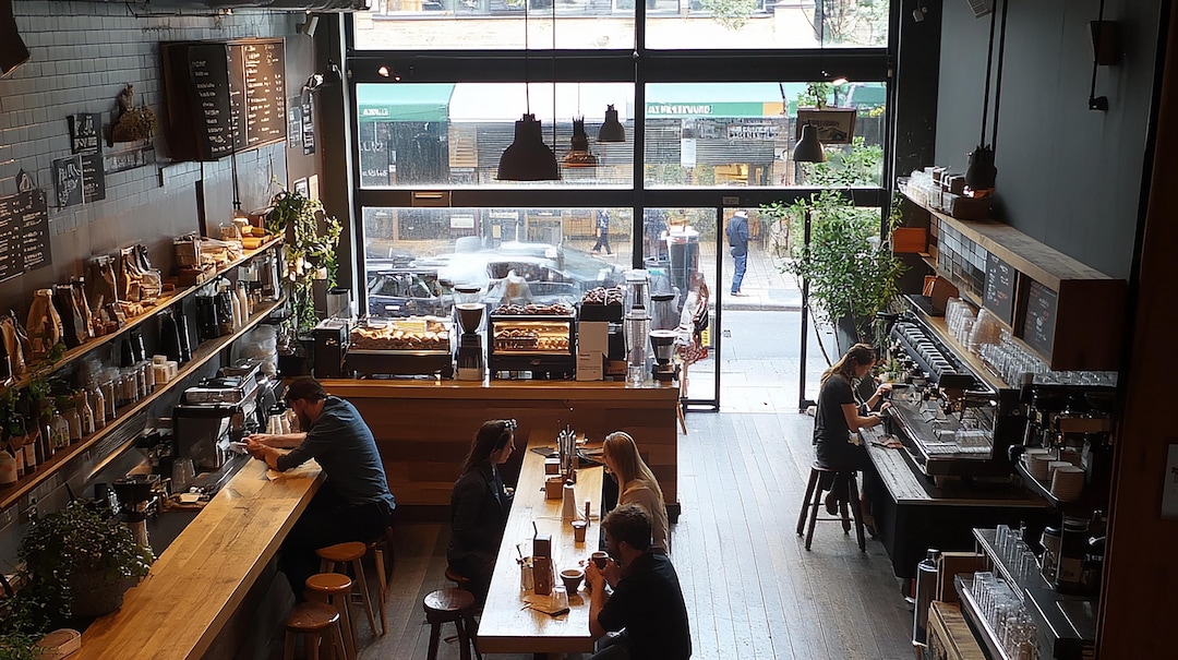 Modern Cozy Cafe Scene Digital Download, High Resolution Coffee Shop ...