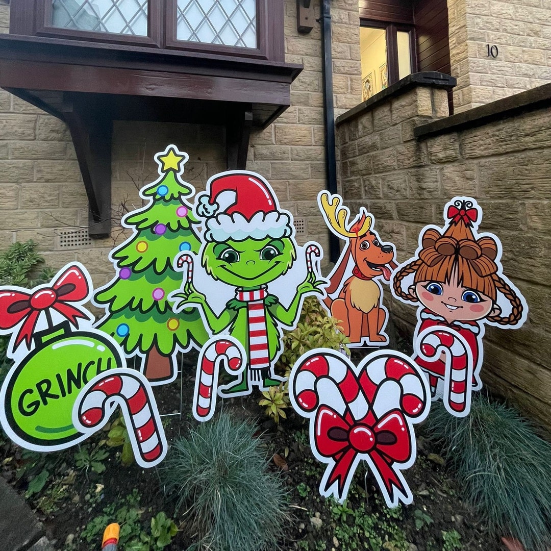 Grinch Inspired Display Props Christmas Decoration Indoor Outdoor ...