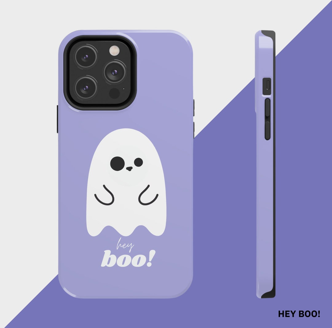 Cute Minimal Ghost Hey Boo Spooky Season Halloween Phone Case for ...