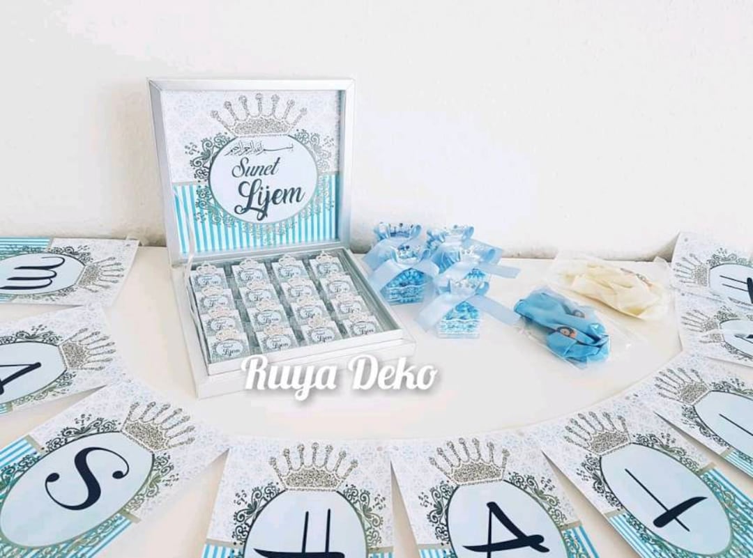 Sunnet Garland Banner Hidden Object Chain, Masallah, Nazar, Oldu Da ...