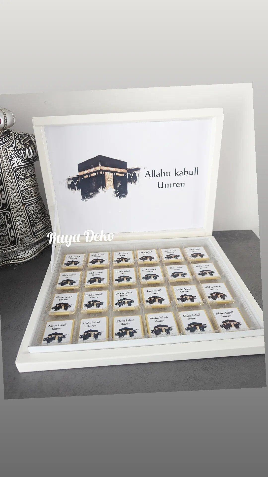 Personalized Chocolate Box, Chocolate Box Umrah, Umrah Mubarak, Hajj ...