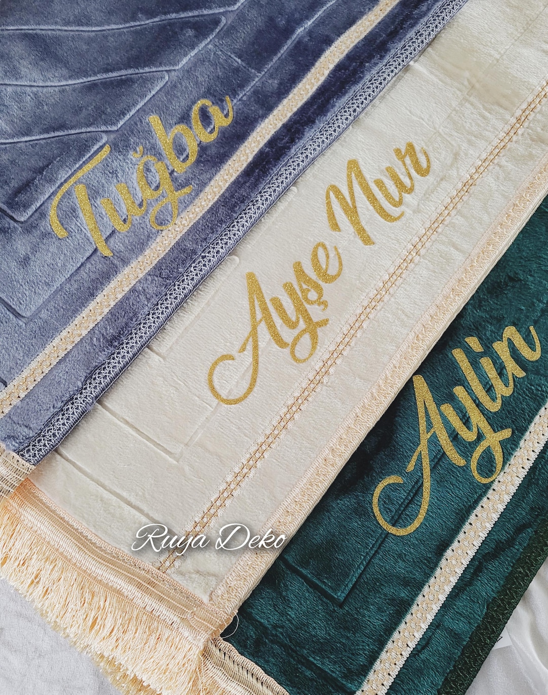 Premium Prayer Rug With Name, Isimli Seccade, Muslim Prayer Mat for ...