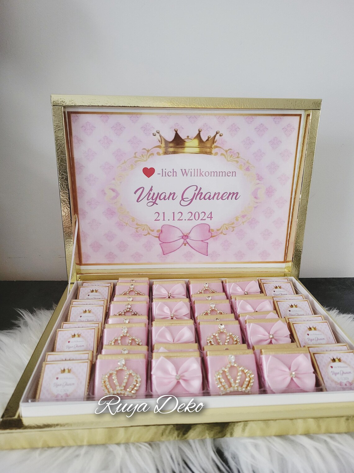 Personalized Chocolate Box, Chocolate Box, Baby Gift for Birth, Baby ...