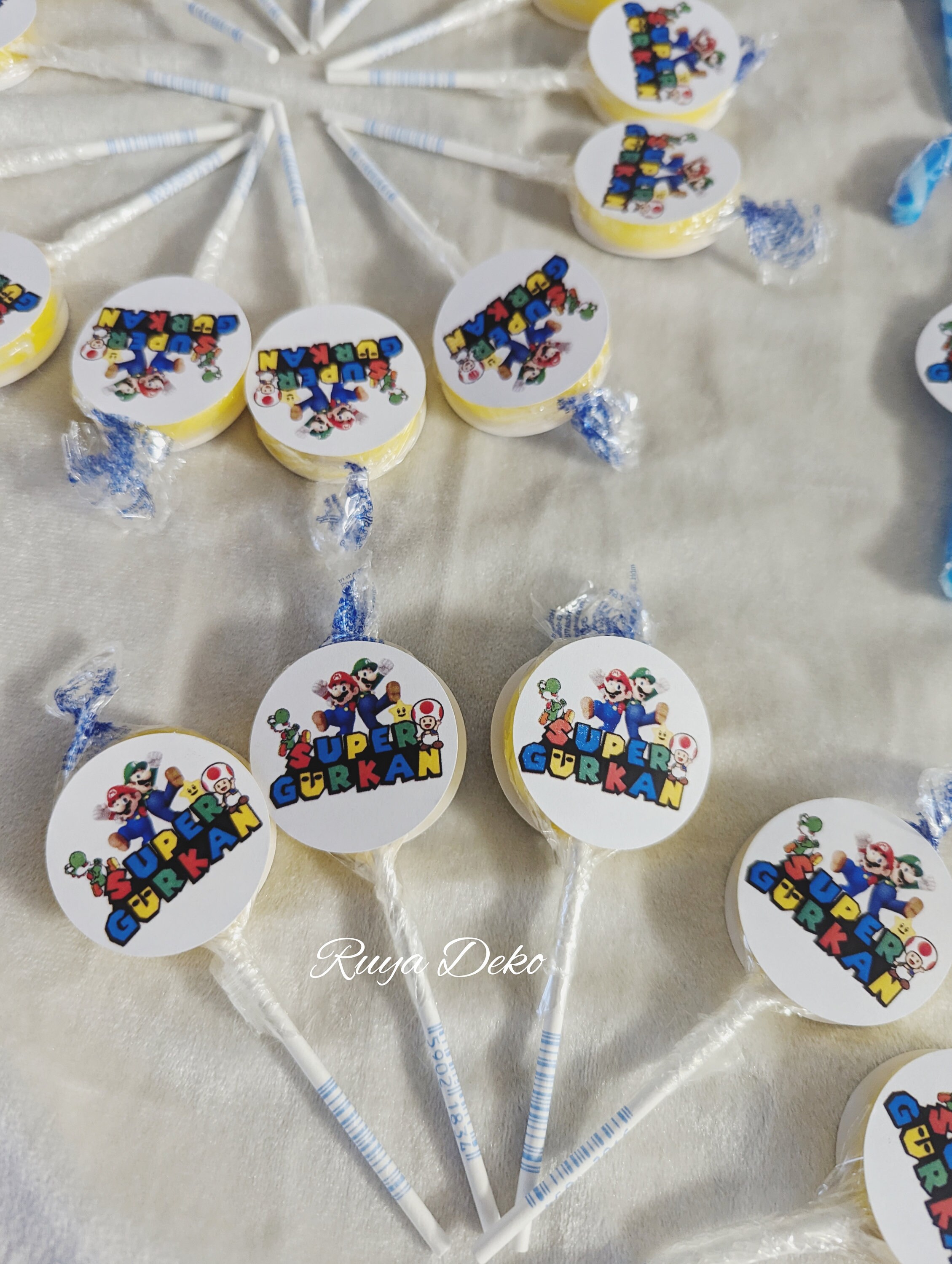 Personalized Super Mario Birthday Theme Party Favors, Lollies ...