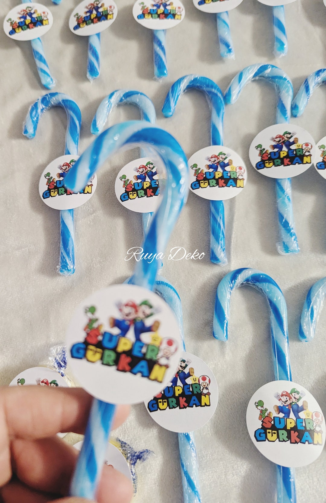 Personalized Super Mario Birthday Theme Party Bags, Lollies, Candy ...