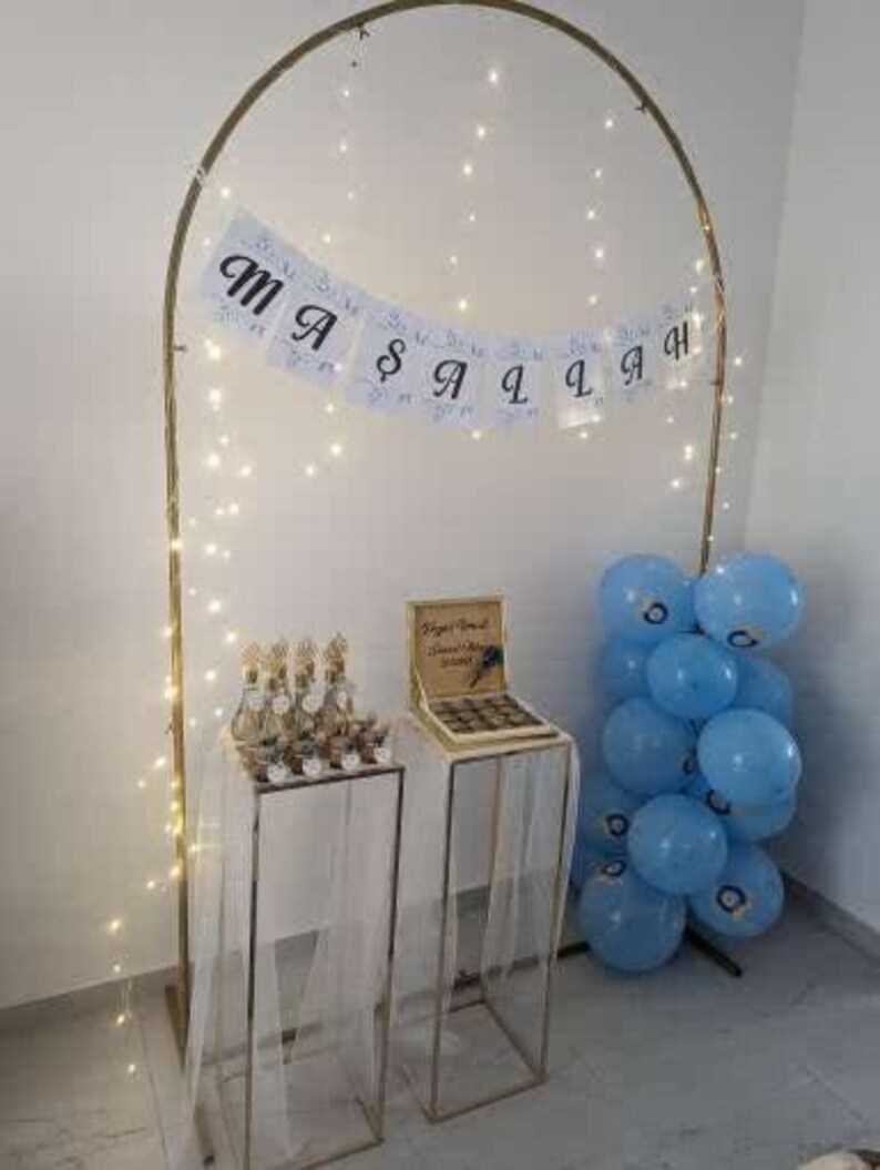 Sunnet Garland Banner Hidden Object Chain, Masallah, Nazar, Oldu Da ...