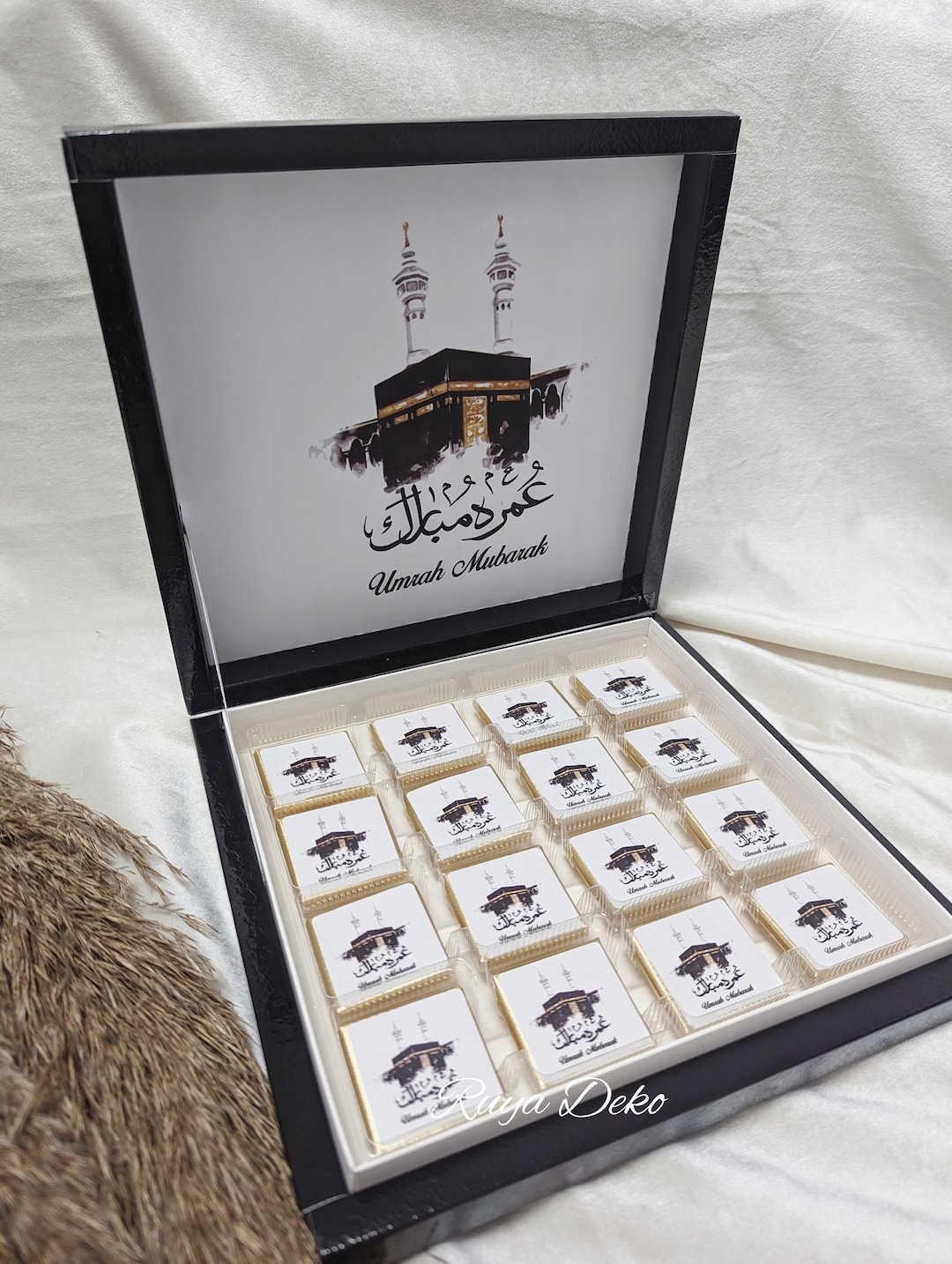 Personalized Chocolate Box, Chocolate Box Umrah, Umrah Mubarak, Hajj ...