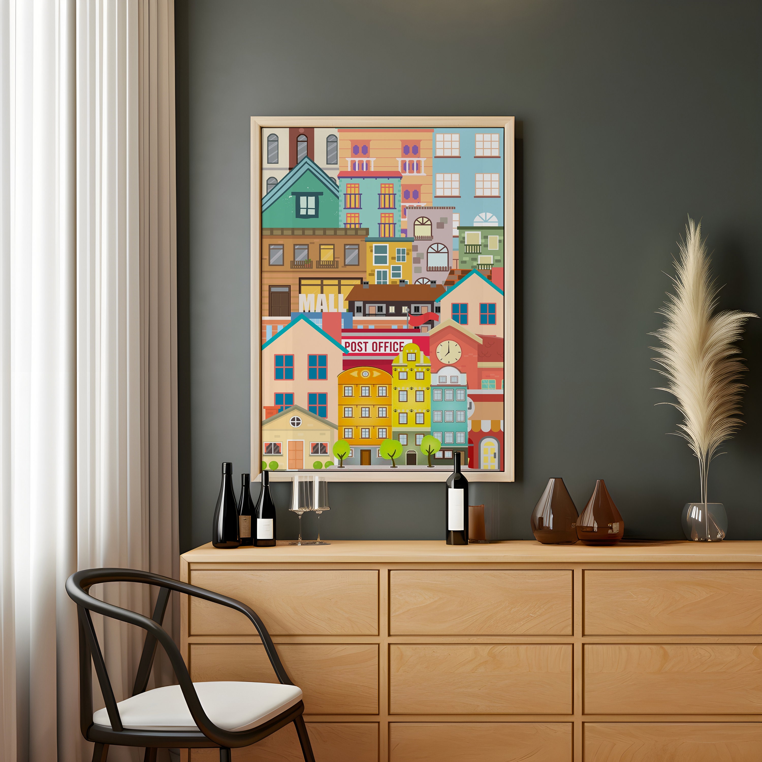 City Poster, Wall Art, Digital Download, Trendy Wall Art, Digital ...