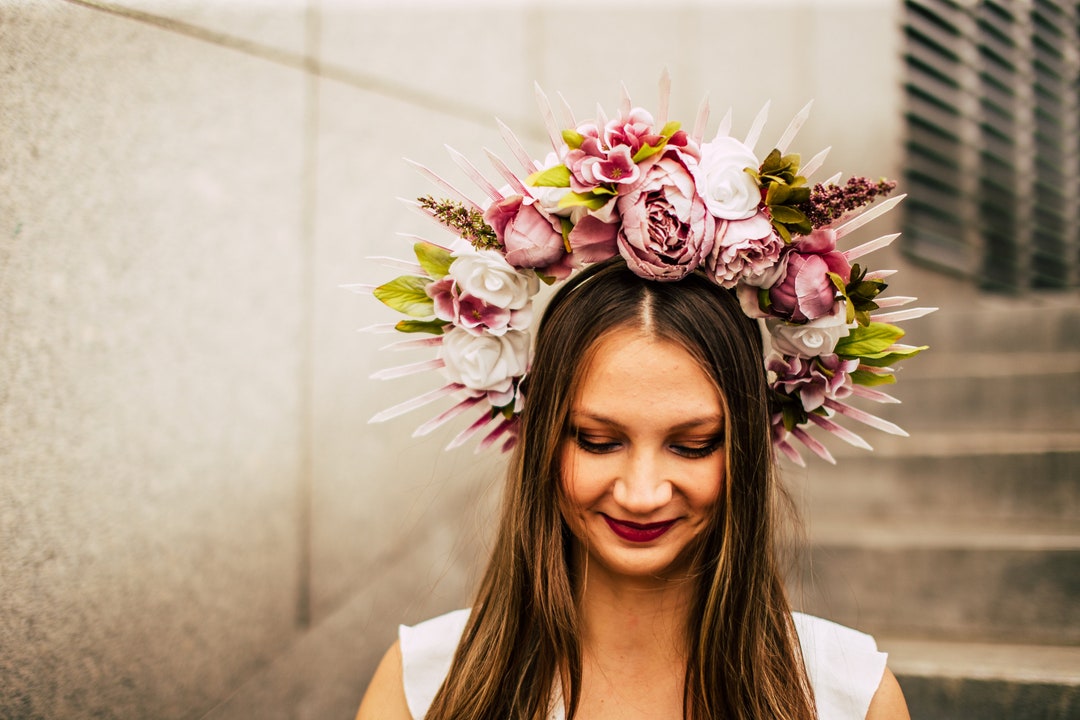 Spring Flower Crown: A Magical Headpiece With Floral Design for a Fairy ...