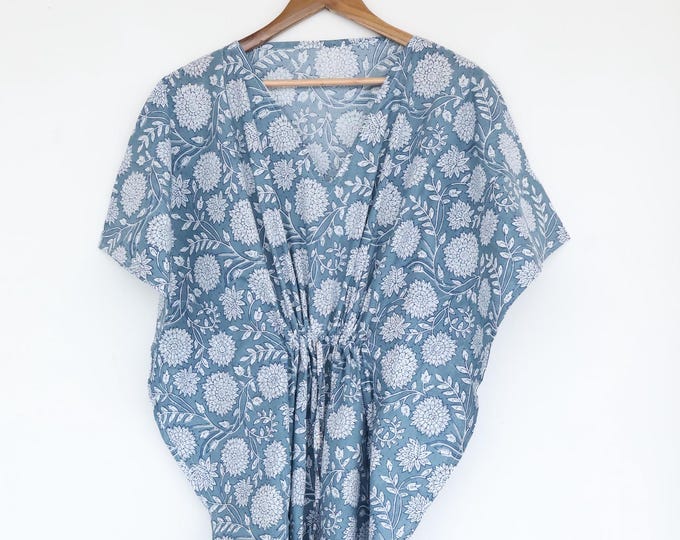 Chic White Embroidered Kaftan Dress, House Dress, African Women ...