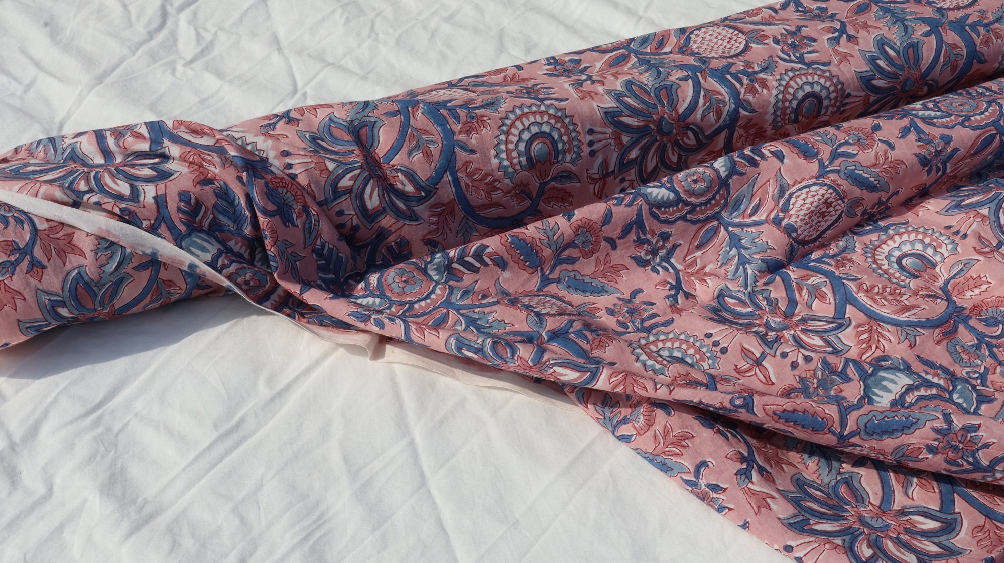5 Design Indian Block Print Fabric by the Yard, Hand Stamped Indian ...
