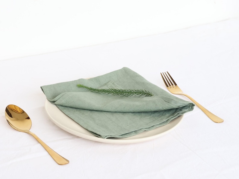 100 Olive Green Cotton Napkins Soft Stonewashed Cloth Napkin Cotton ...