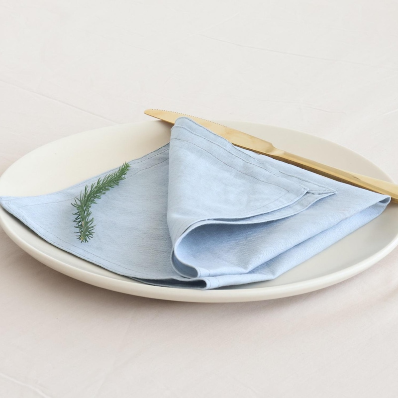 Dusty Blue Sky Fabric - Etsy UK