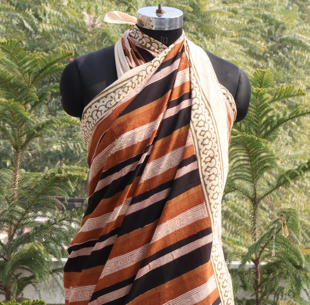 Hand Block Print Sarong, Sarong Beach Wrap, Cotton Sarong, Beach Sarong ...