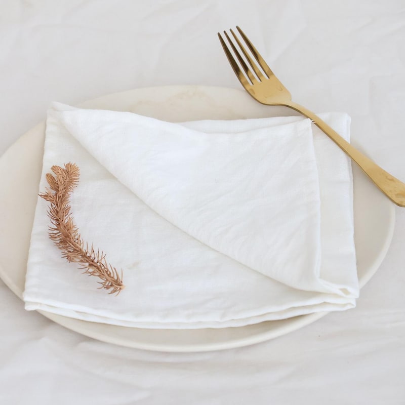 Blank White Fabric Napkins - Etsy Canada