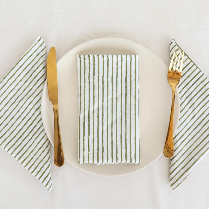 Striped Napkins Cotton - Etsy
