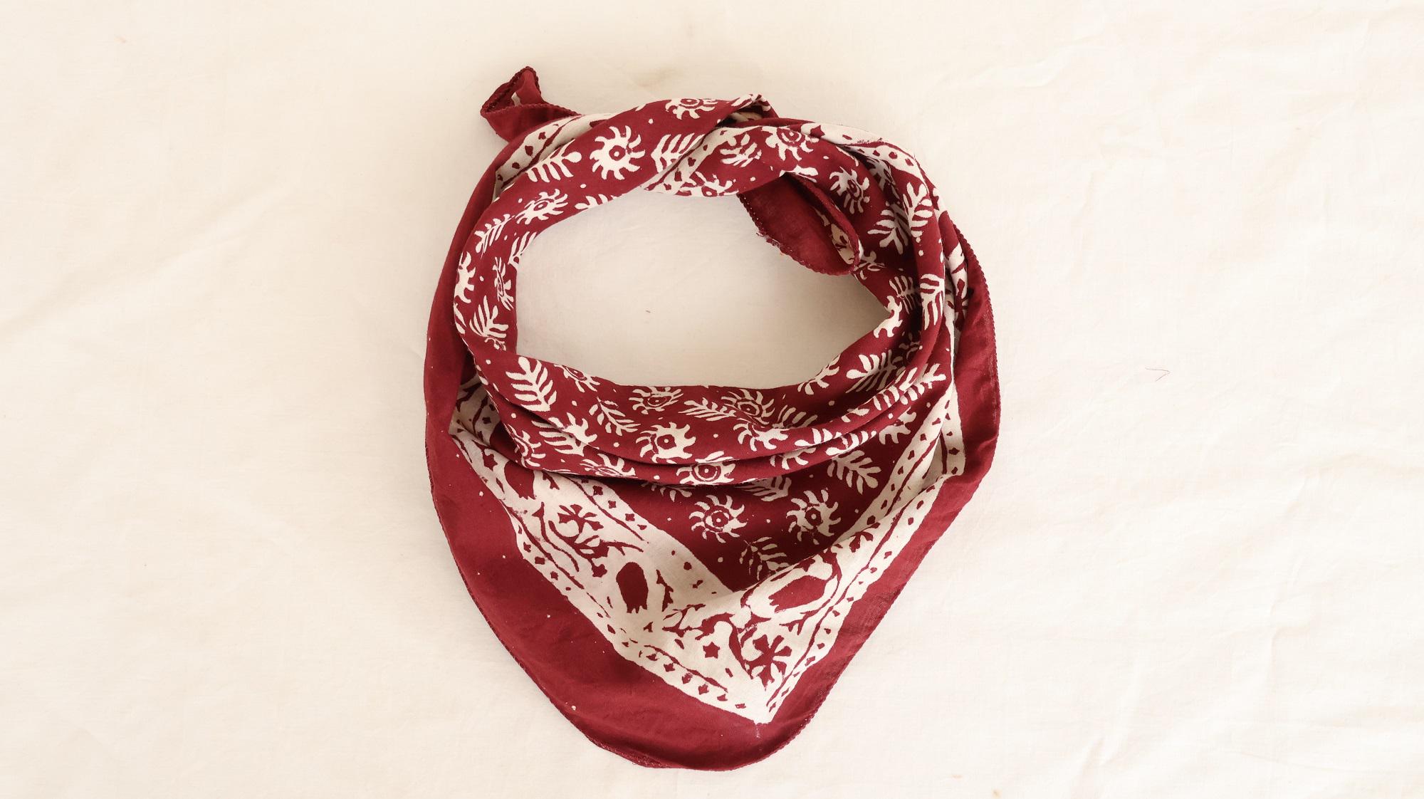 Cotton Bandana, Square Cotton Scarf, Men Women Bandana, Red Wine Cotton ...