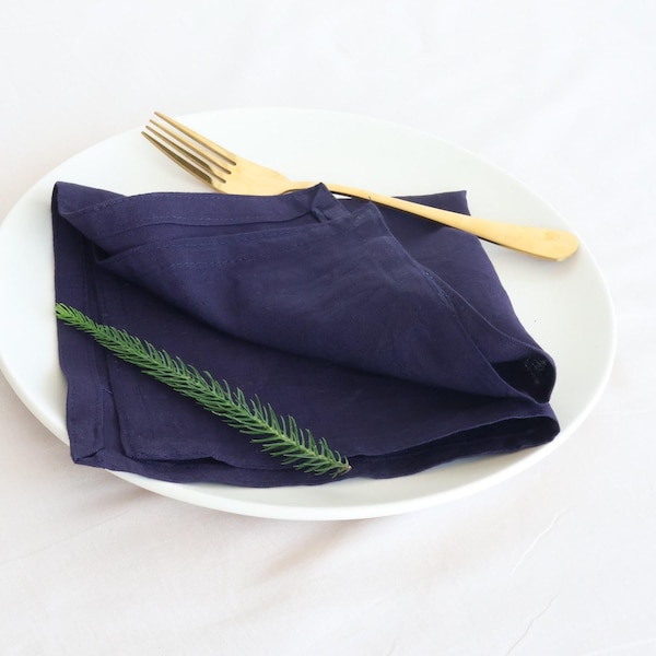 Navy Blue Napkins - Etsy UK