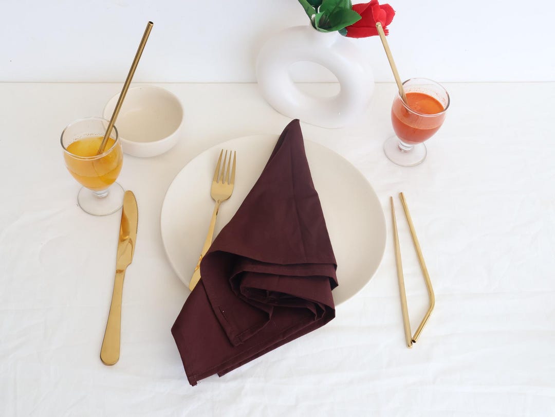 Various Color Cotton Napkins, Cloth Napkins, Dinner Party Napkins, Dark ...