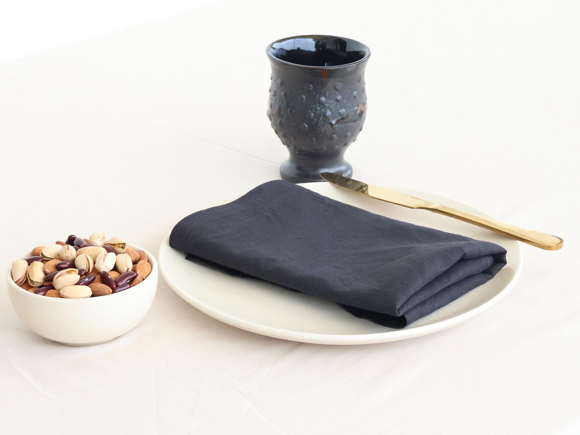 100 Pack Charcoal Gray Napkins for Everyday Dinner and Wedding Table ...