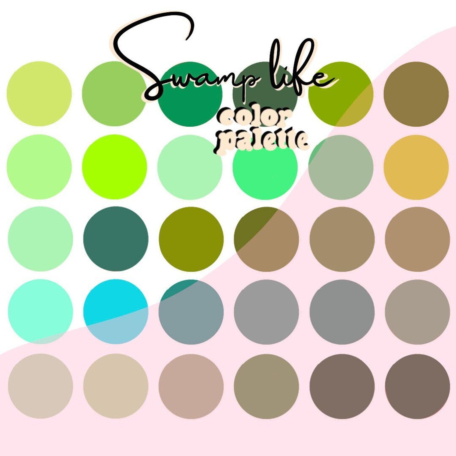 Shrek Inspired | Swamp Life Procreate Color Palette - Etsy