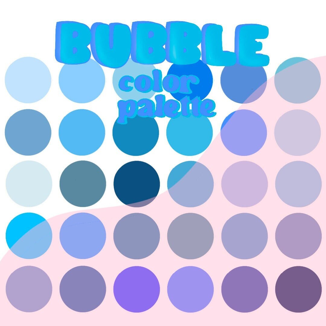 Bubble Blue Procreate Color Palette - Etsy