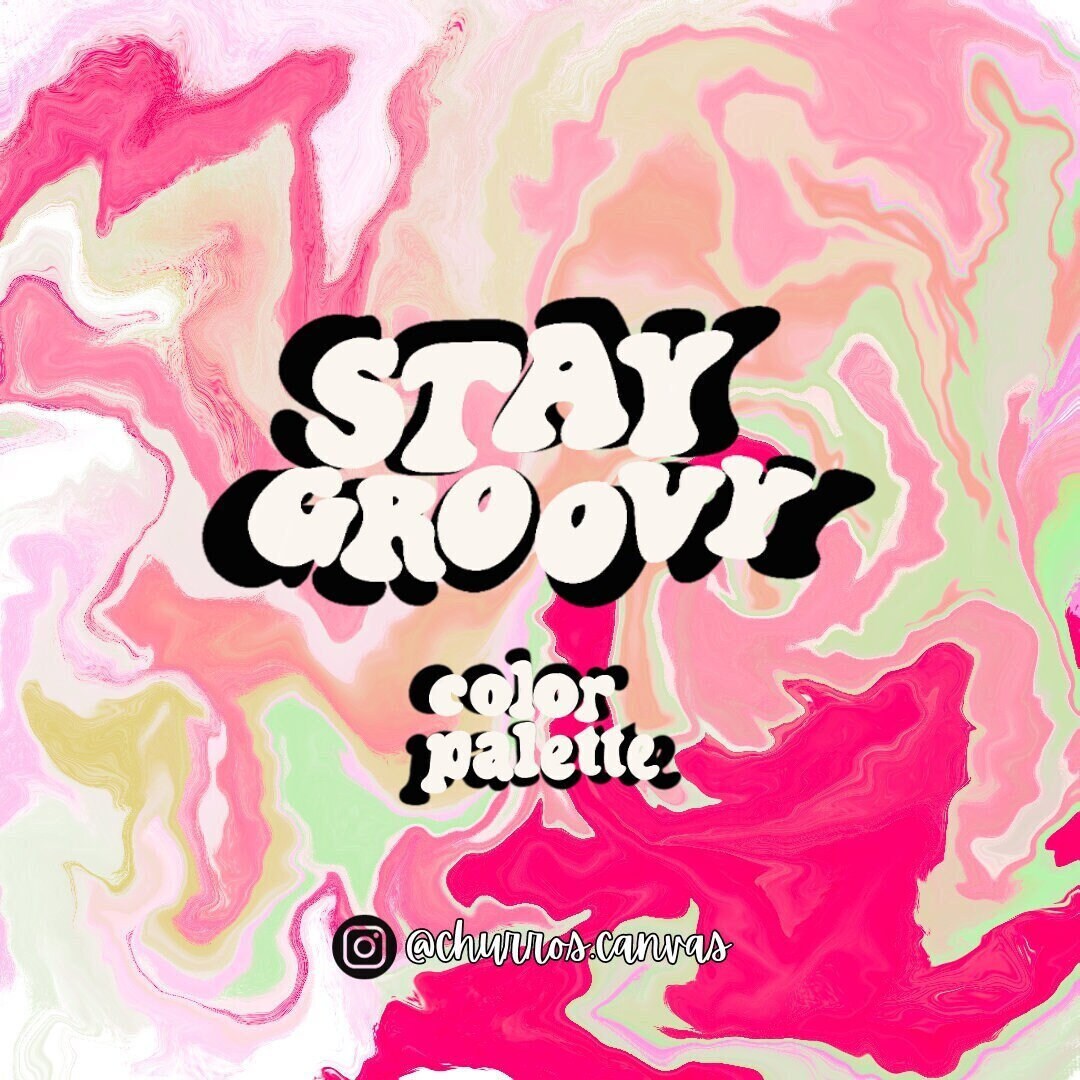 Stay Groovy Procreate Color Palette & Stamps Pack - Etsy