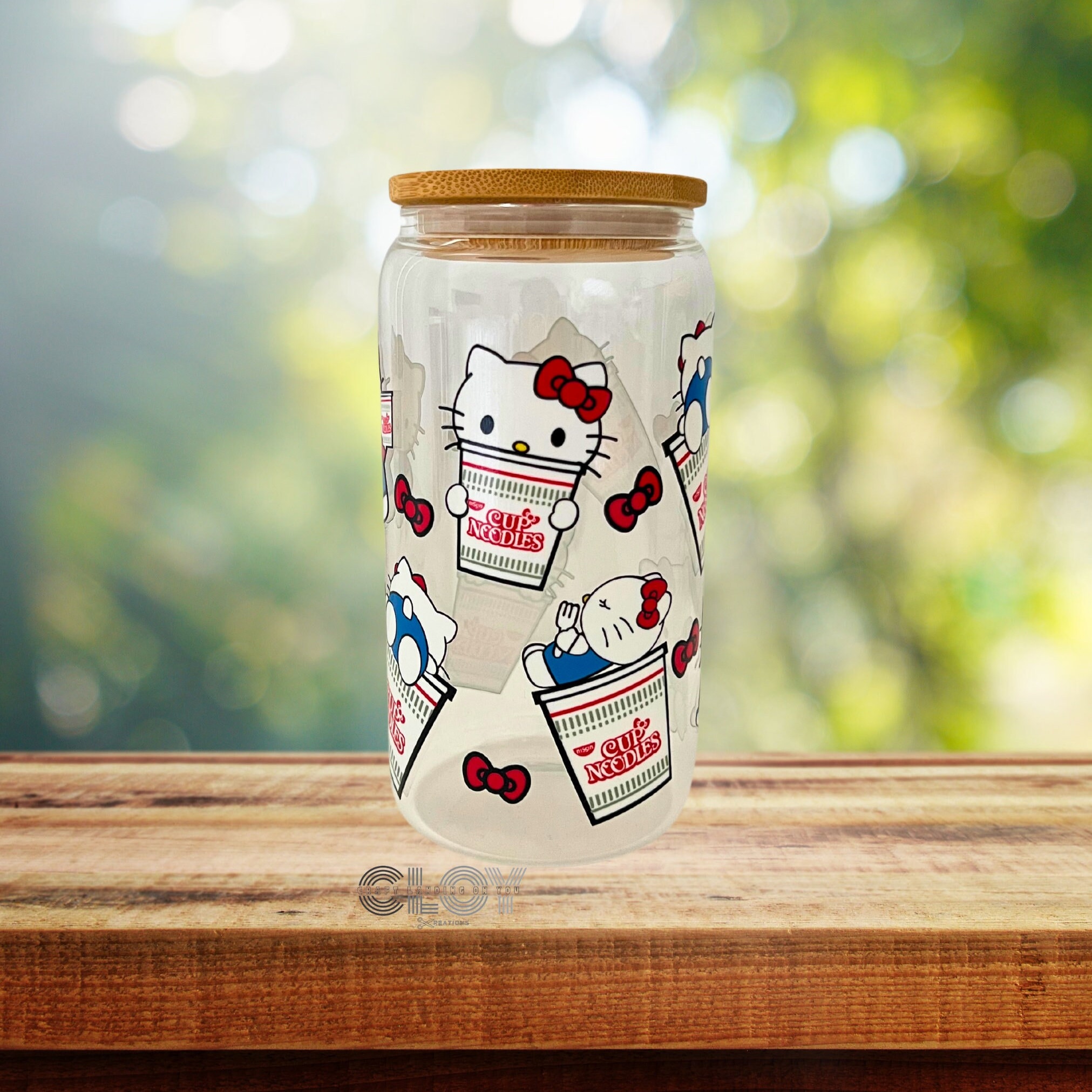 Hello Kitty Ramen Glass Can | Cup Noodles Hello Kitty Glass Can | Hello ...
