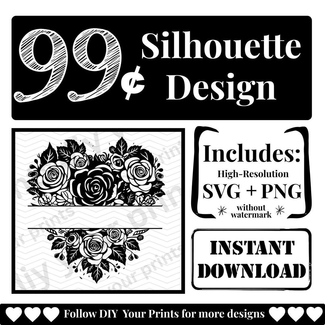 Elegant Floral Frame Clipart PNG SVG High-res 4000x4000px Perfect for ...