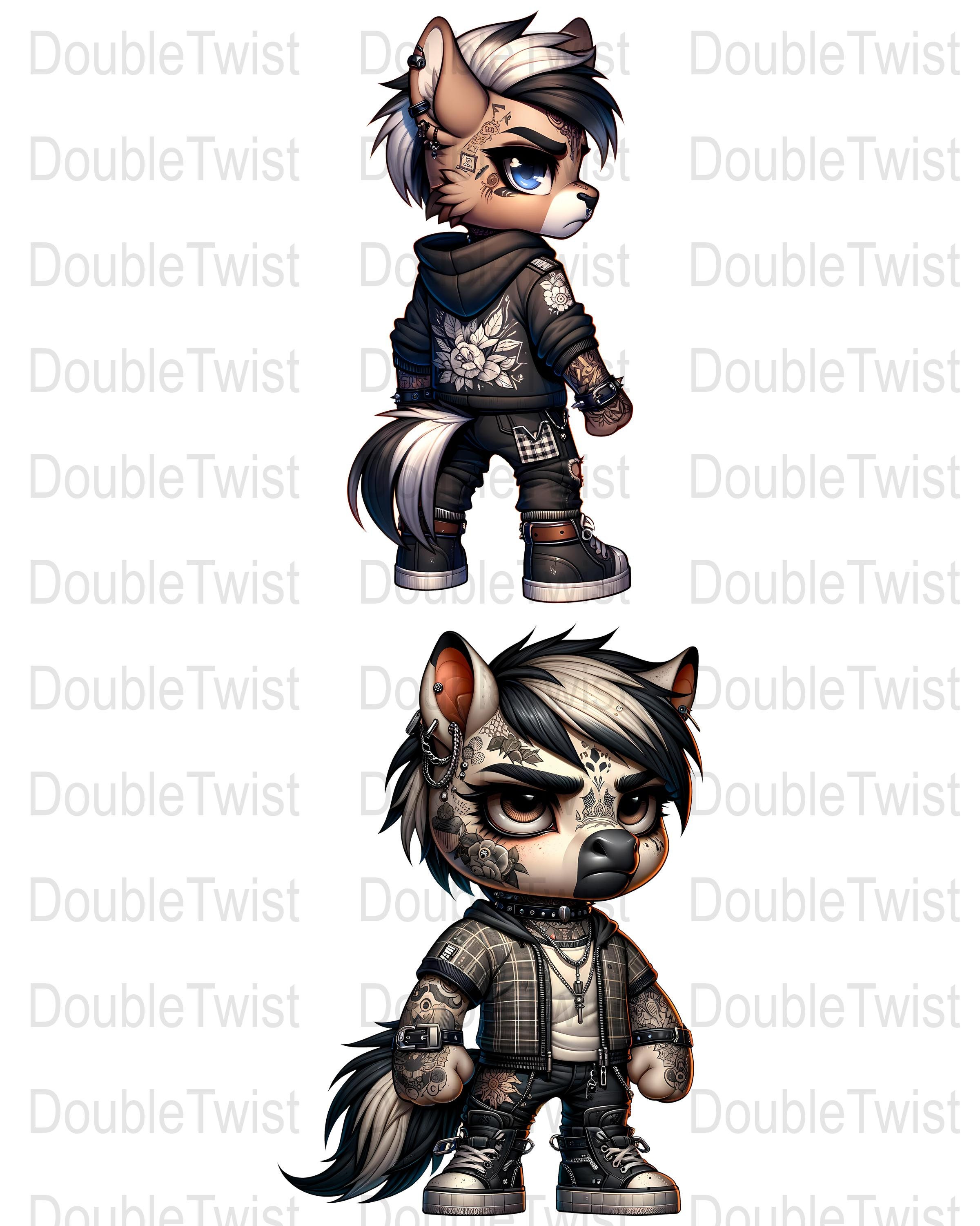 Goth Pony Clipart, Dark Fantasy Horse PNG, Digital Download for ...