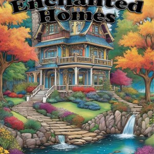 Enchanted Homes Coloring Pages PDF, Printable Adult Stress Relief ...