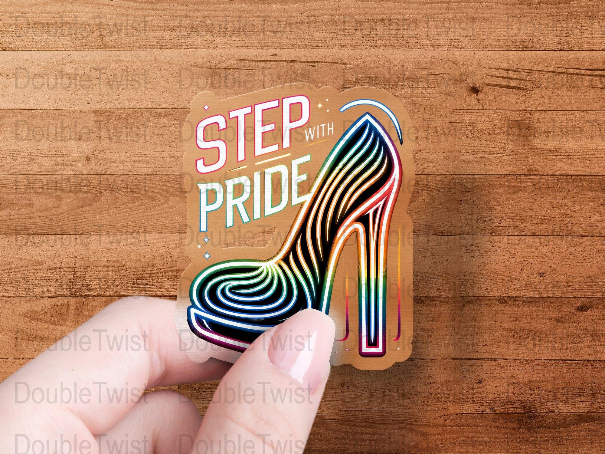 Neon High Heel Step With Pride PNG, Colorful LGBT Support Graphic ...