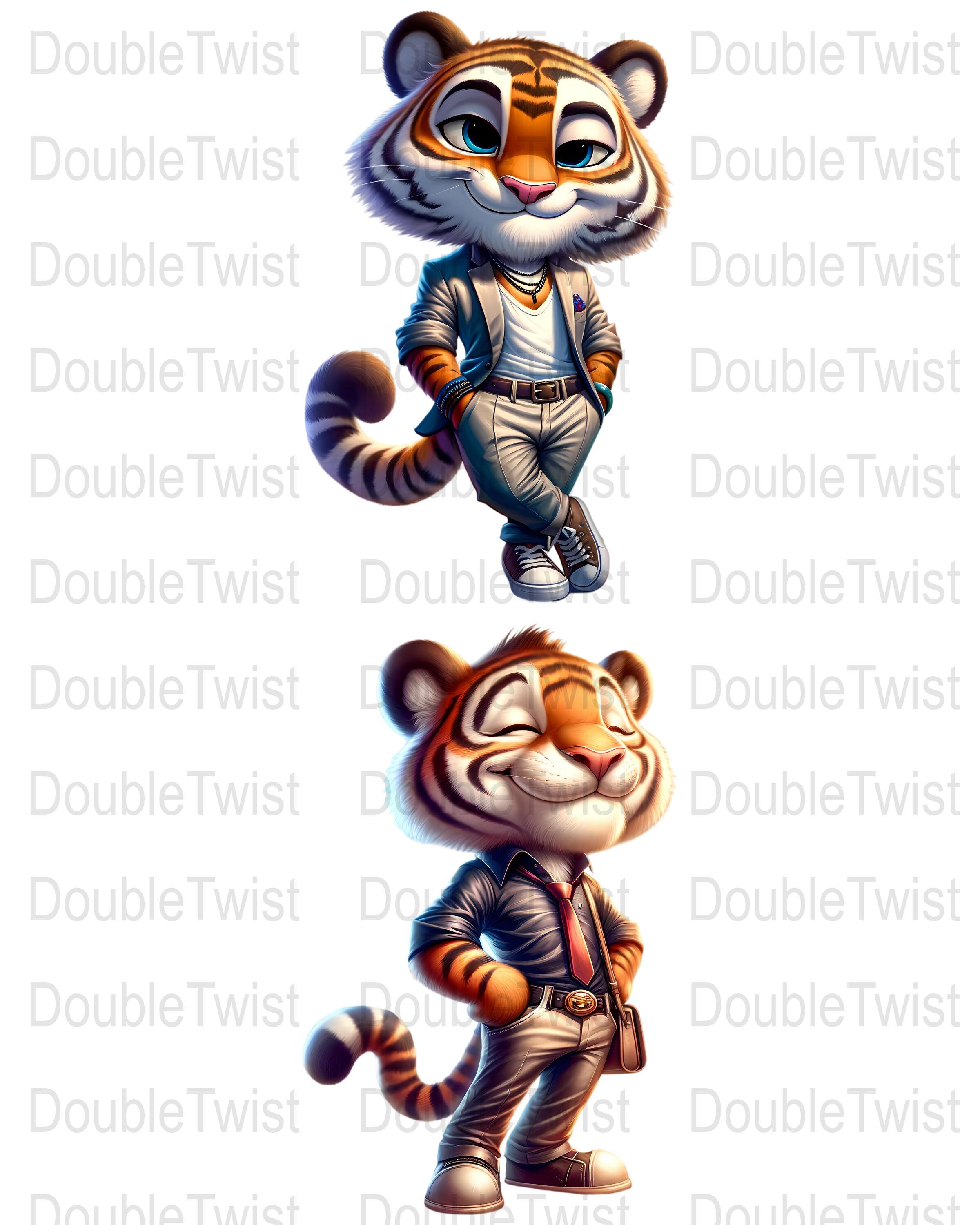 Stylish Tigers PNG, Cool Urban Tiger Clipart, Cartoon Tiger Images, Digital Art Files for Print ...